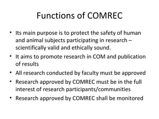 Demystifying the COMREC Processes and Procedures | PPT