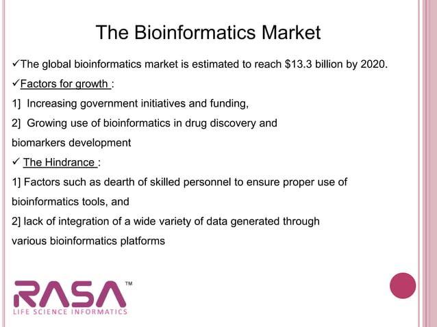 Bioinformatics Applications in Biotechnology | PPTX | Biotech and ...