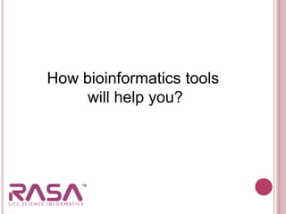Bioinformatics Applications in Biotechnology | PPTX