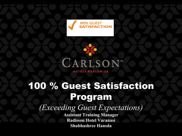 100% Guest Satisfaction Program | PPTX