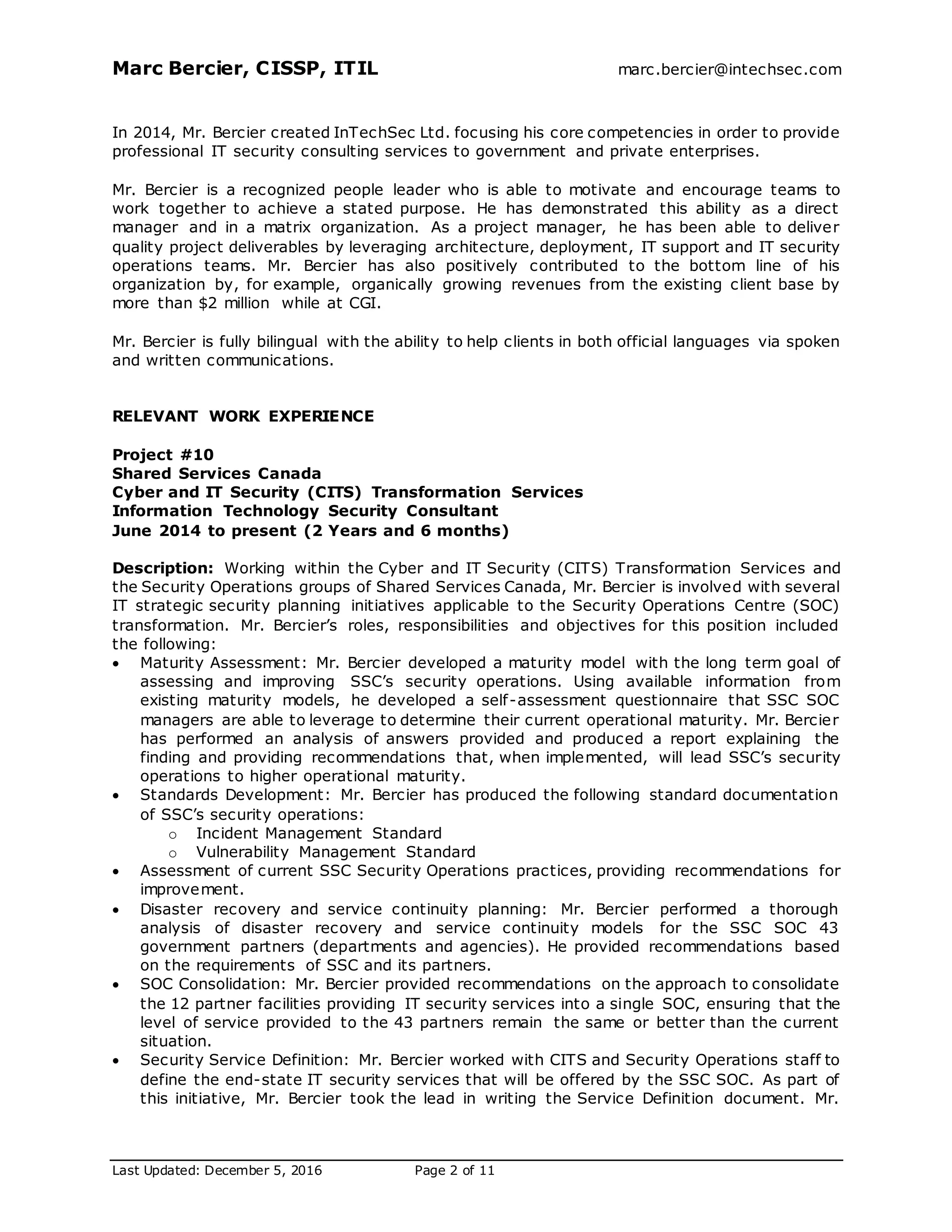RESUME - Marc Bercier - Long | DOCX