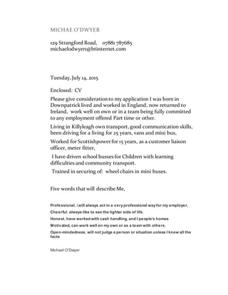 Cover letter with enclosures 19c | PDF