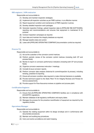 Integrity Management Plan for Pipeline-G03178 Idzuari Azli | PDF