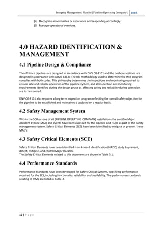 Integrity Management Plan for Pipeline-G03178 Idzuari Azli | PDF