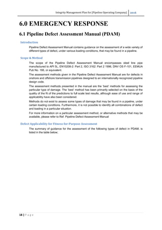 Integrity Management Plan for Pipeline-G03178 Idzuari Azli | PDF