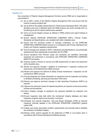 Integrity Management Plan for Pipeline-G03178 Idzuari Azli | PDF