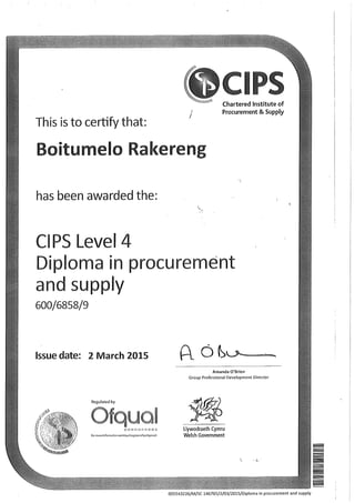 CIPS LEVEL 4 CERTIFICATE | PDF