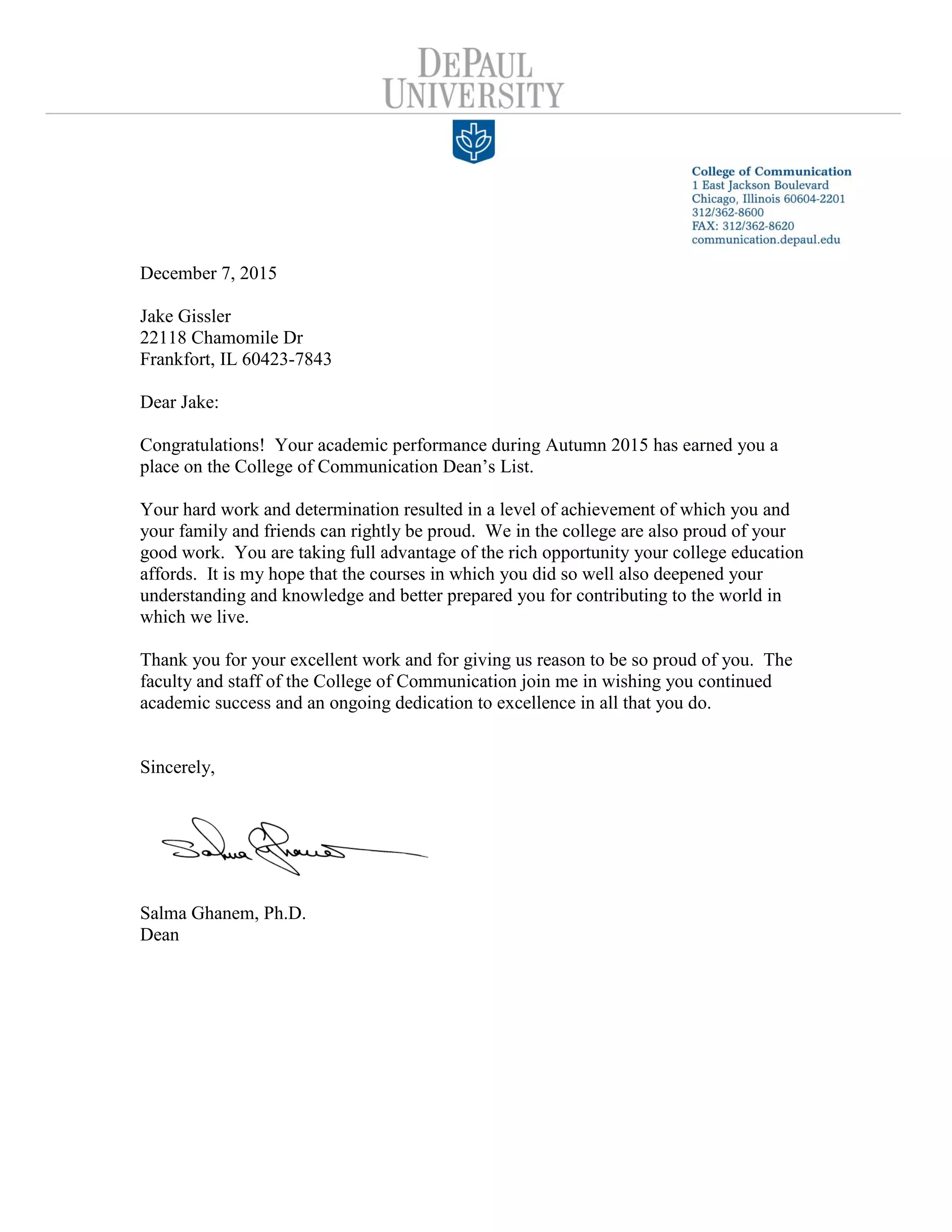 DEANS LIST AUTUMN QUARTER | PDF