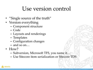 Maintainable Sitecore Solutions | PPTX | Web Development | Internet