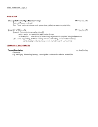 JamieRomatowski_CV | PDF