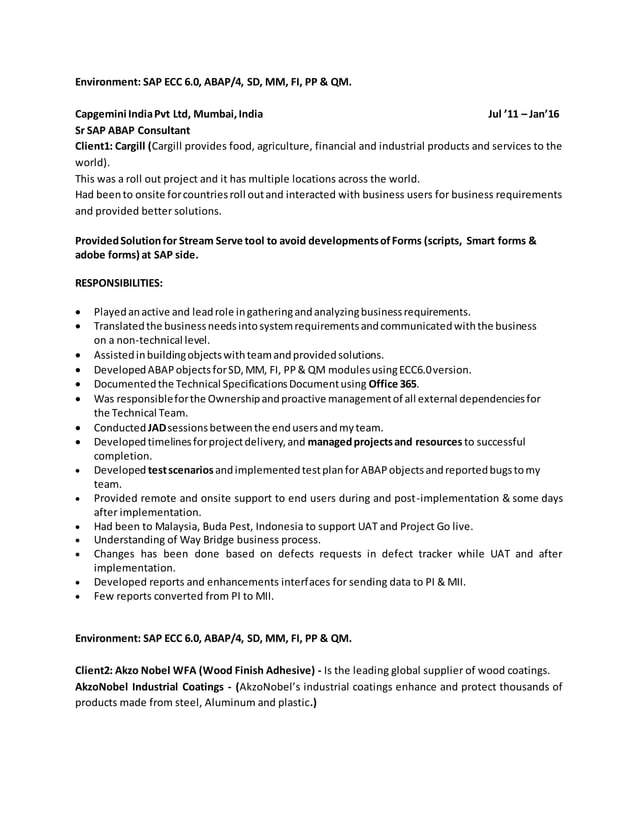 Capgemini Projects | DOCX