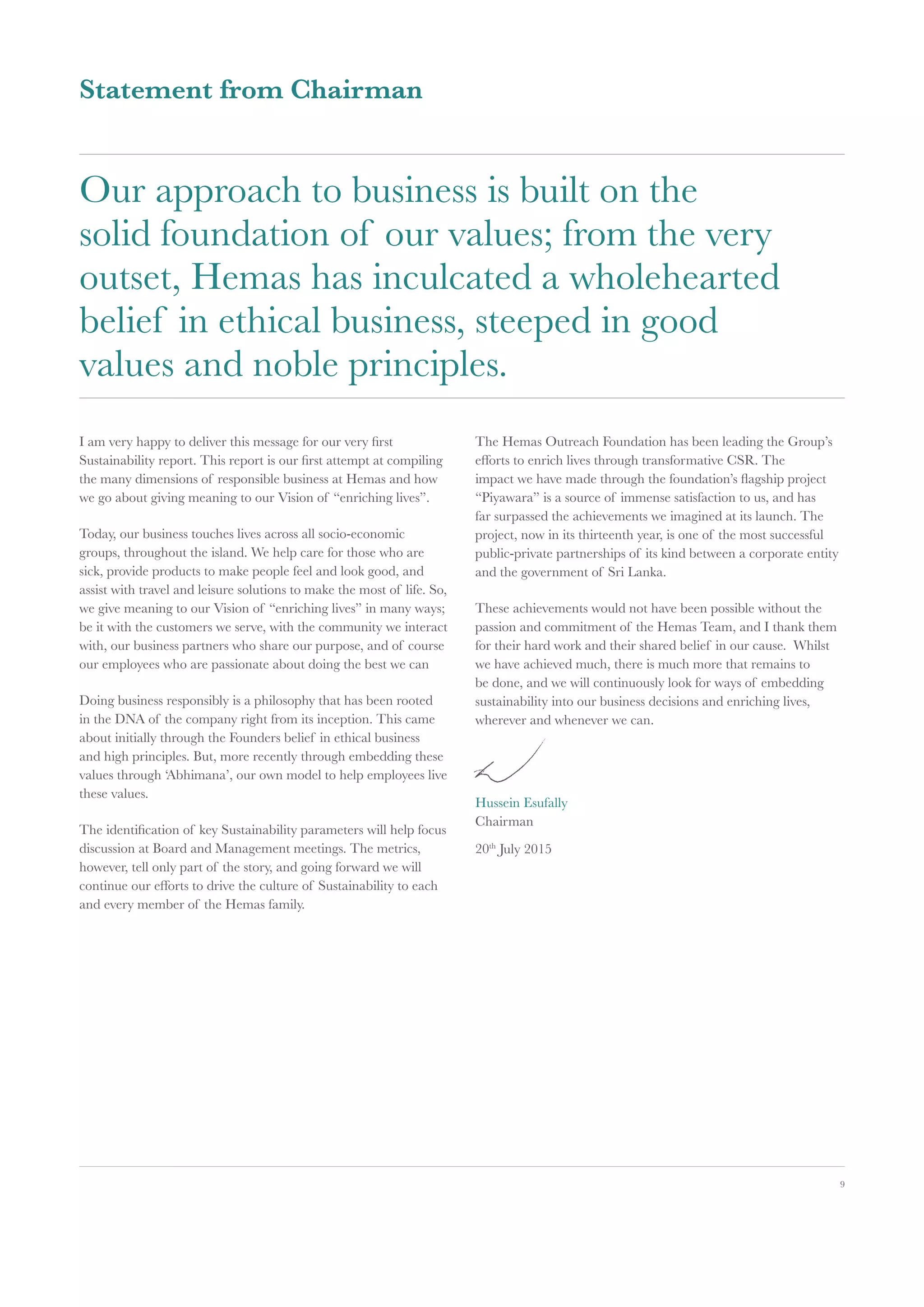 Hemas Sustainability Report 201415- FINAL | PDF