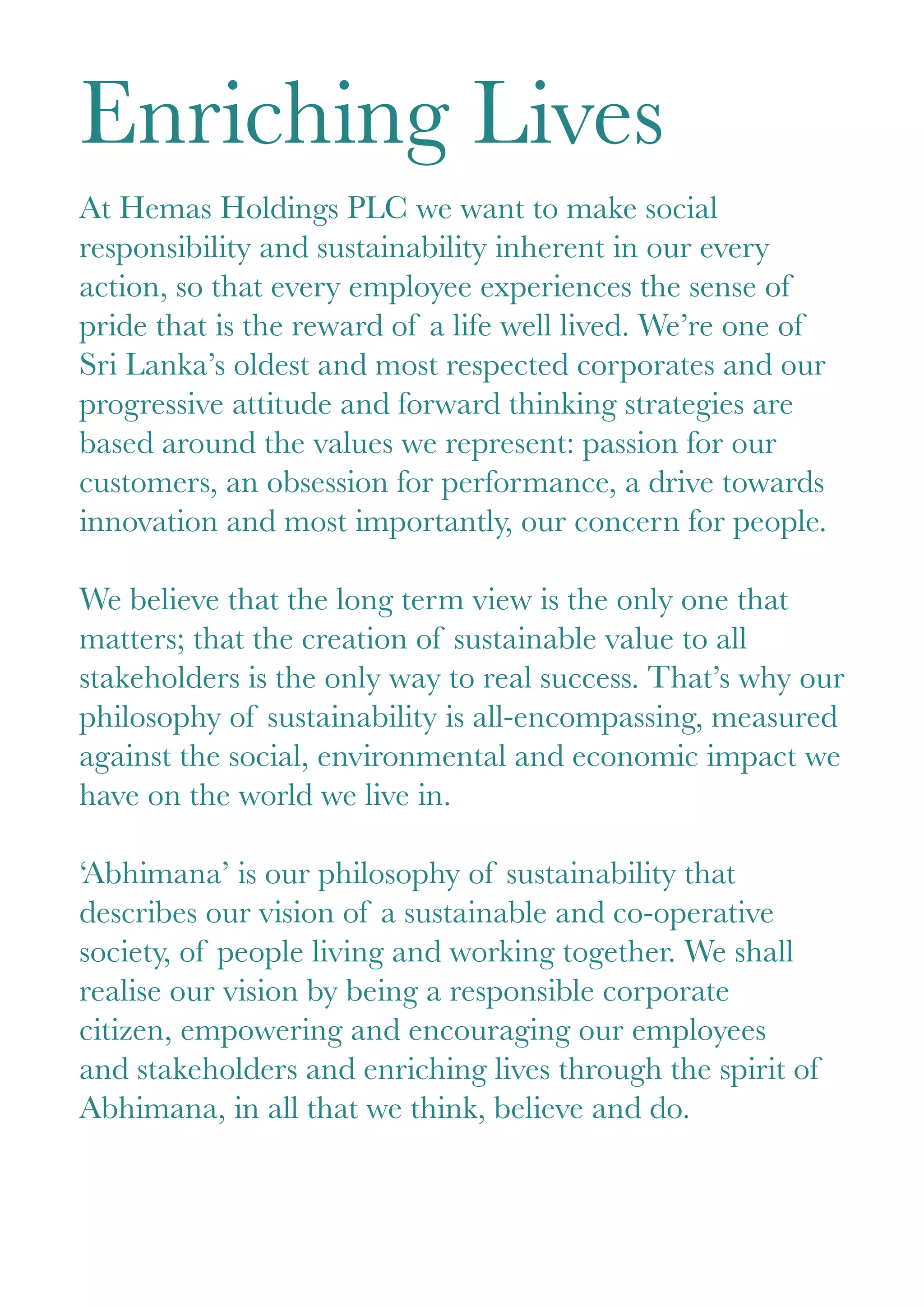 Hemas Sustainability Report 201415- FINAL | PDF