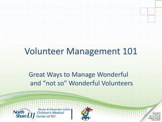 Volunteer Management 101 | PPT
