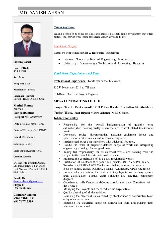 danish resume