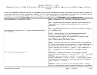 CC Math 8 Curriculum Map_3_17_15 | PDF | Educational Assessment | Education