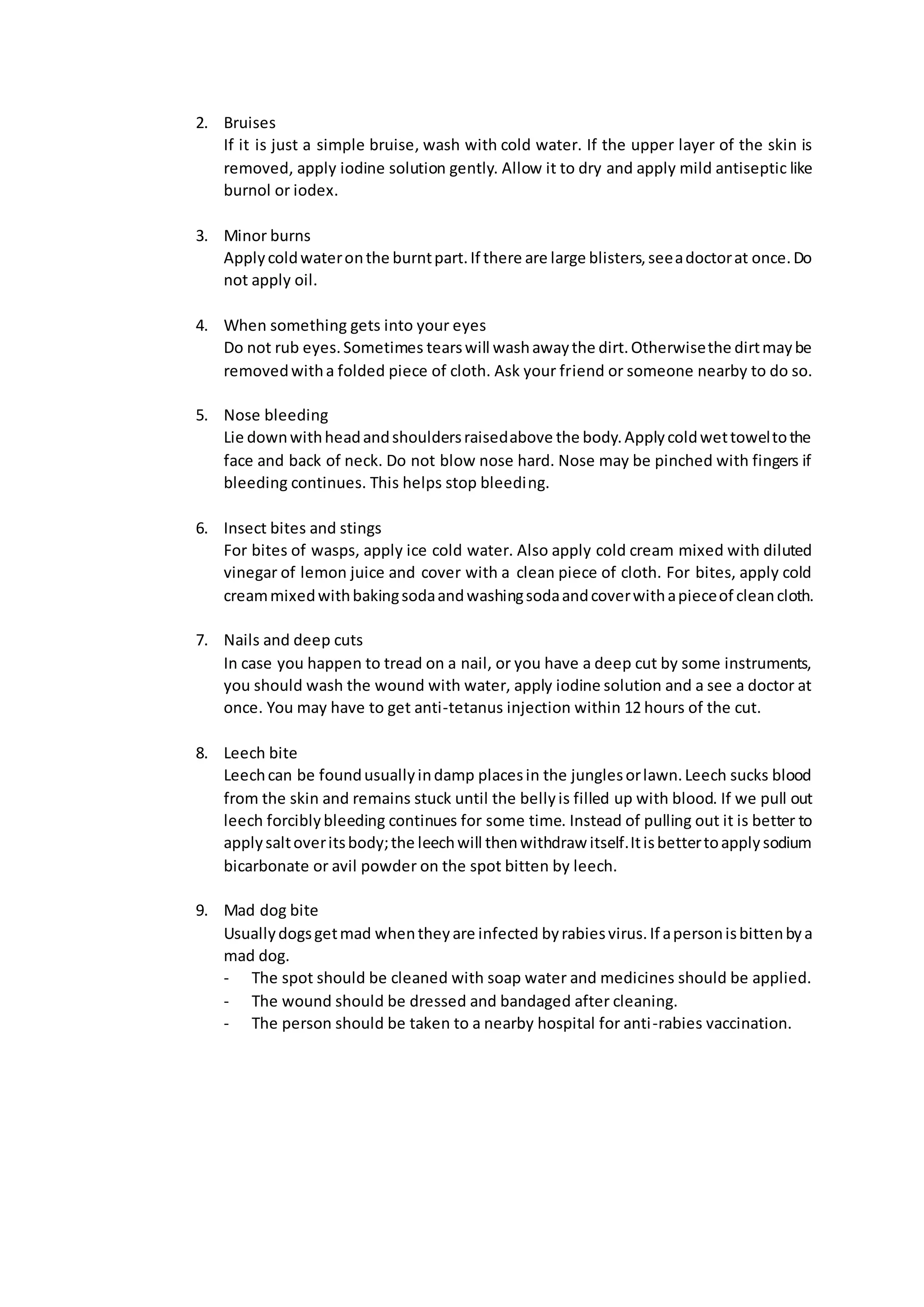 first aid | DOCX