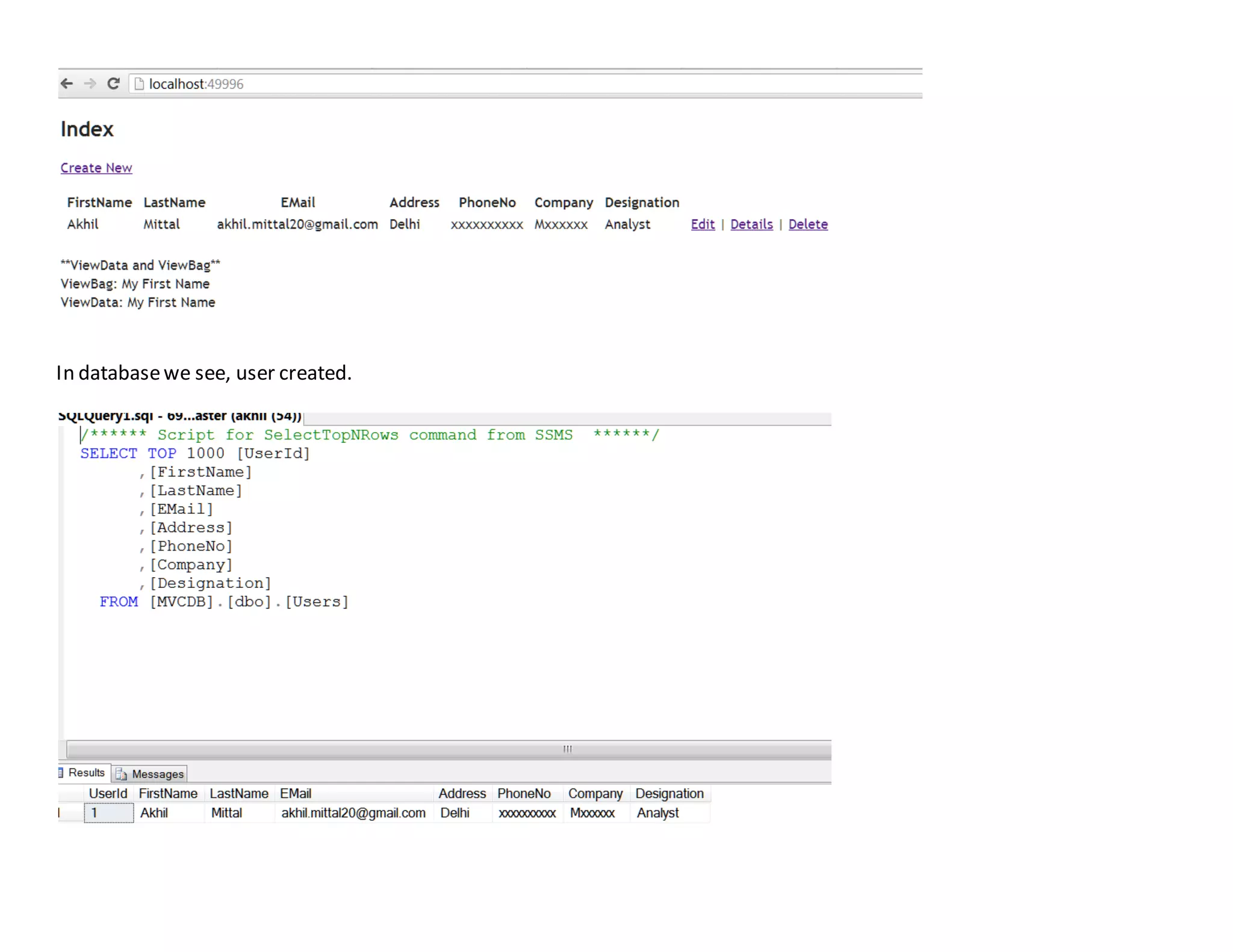 Mvc Application Using Entityframework Code First Approach Part4 Ppt 6161