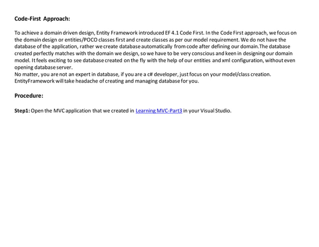 Mvc Application Using Entityframework Code First Approach Part4 Ppt