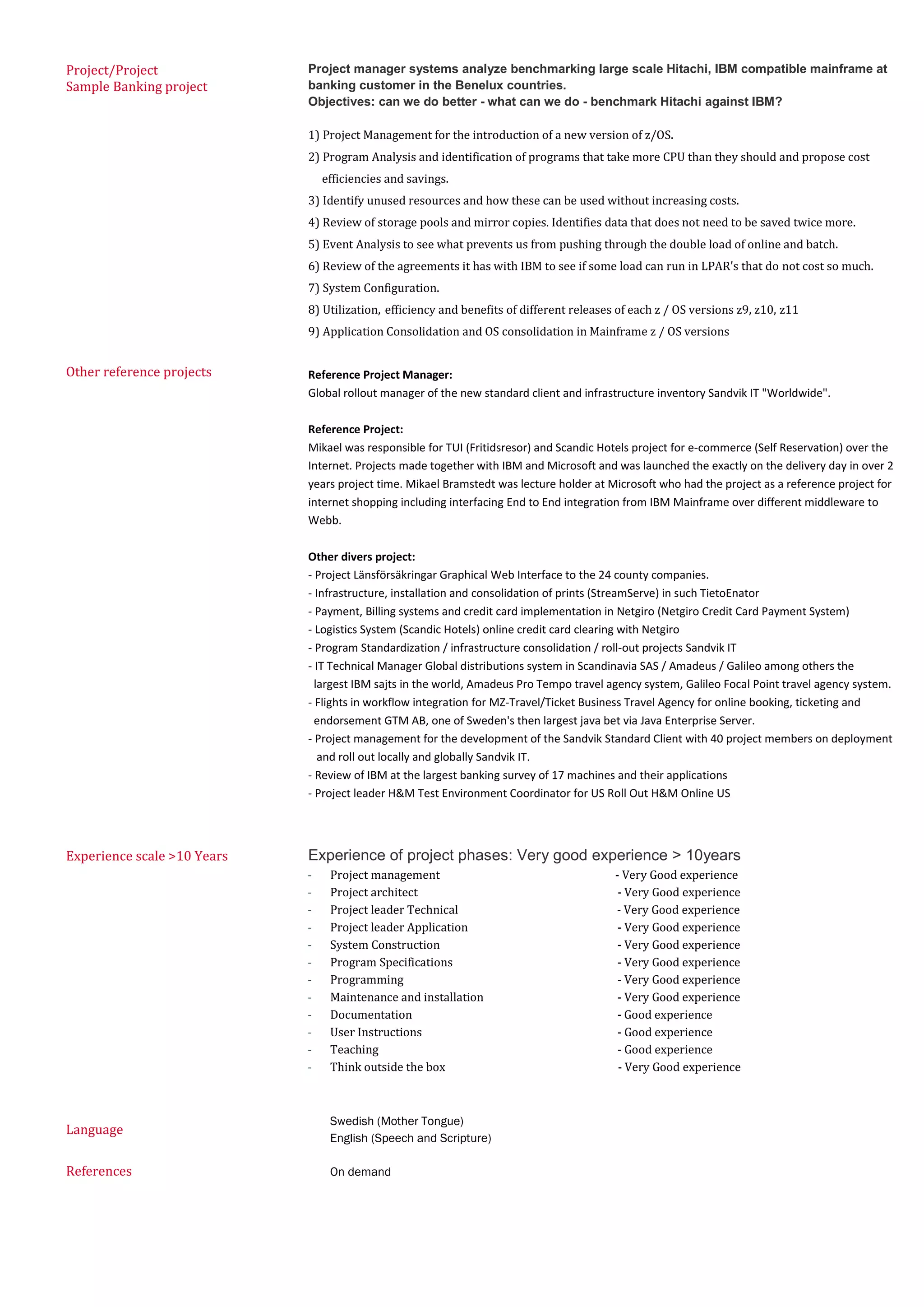 Mikael Bramstedt IBM and Multi Platform IT Architect_PM_PL ...