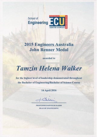 John Renner - Leadership Award | PDF
