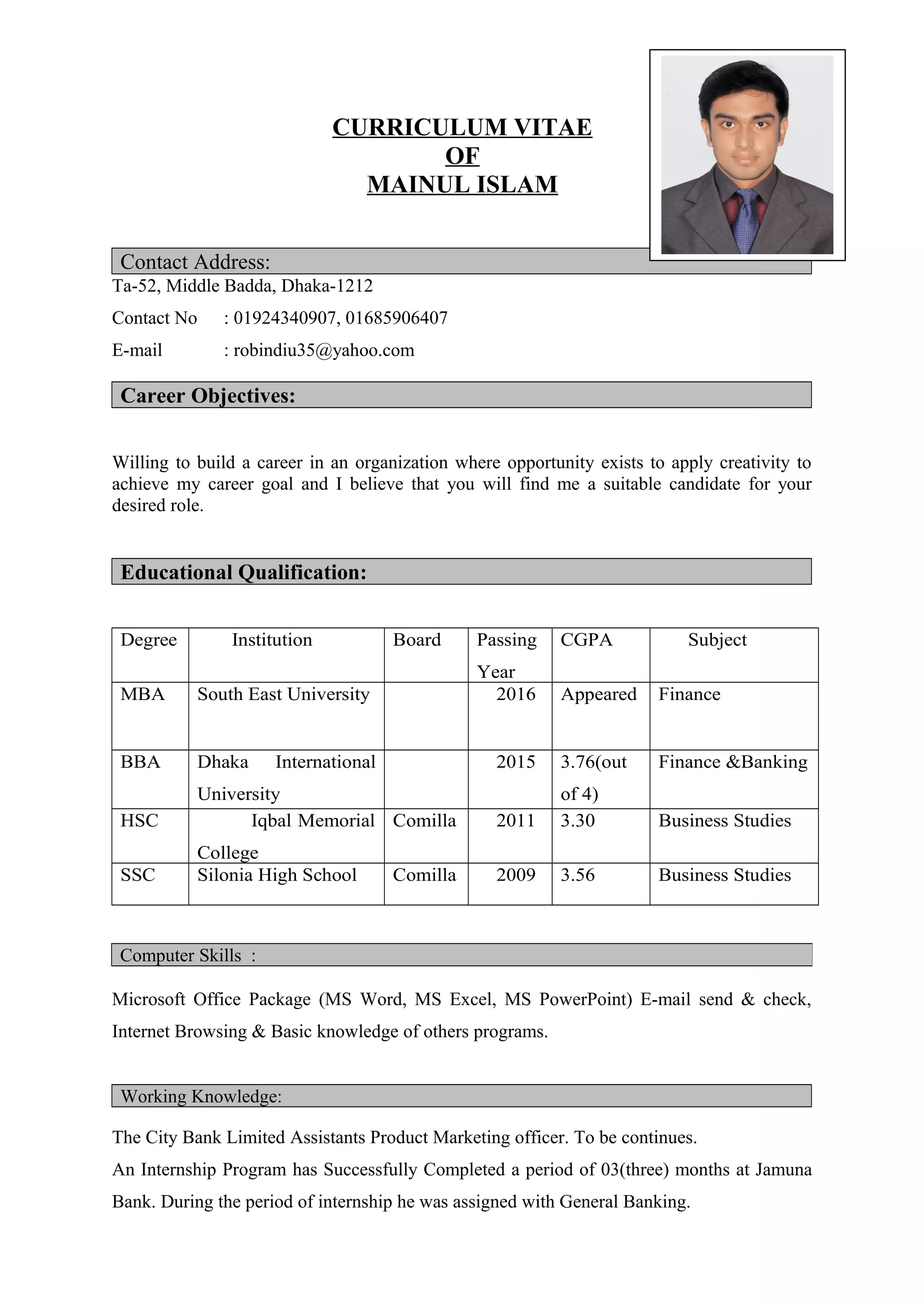 Robin cv update 16 | DOC