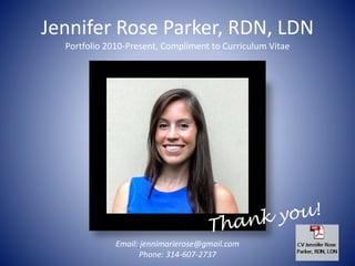 Portfolio, Jennifer Parker, RDN | PDF