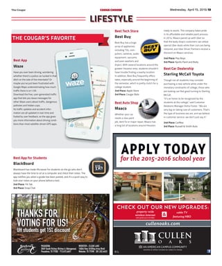 2015 The Cougar Coogs Choose | PDF