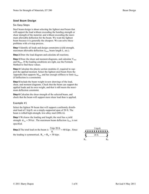 Beam Design | PDF