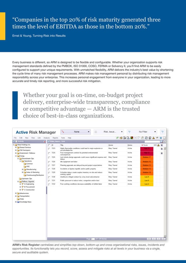 ARM-Active-Risk-Manager-Brochure | PDF | Operating Systems | Computer ...