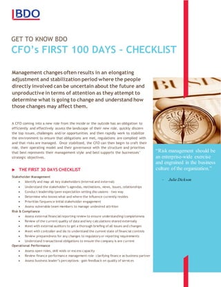 New CFO - First 100 Days - Alger v03 | DOCX