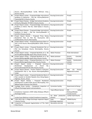 Some past and current engagements Barasa | PDF | Civil Engineering Industry | Industries