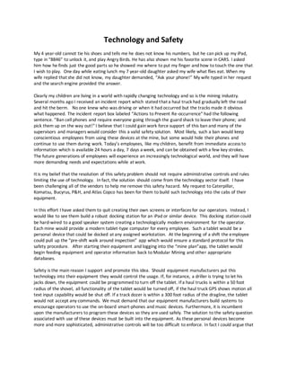 Technology and Safety | DOCX