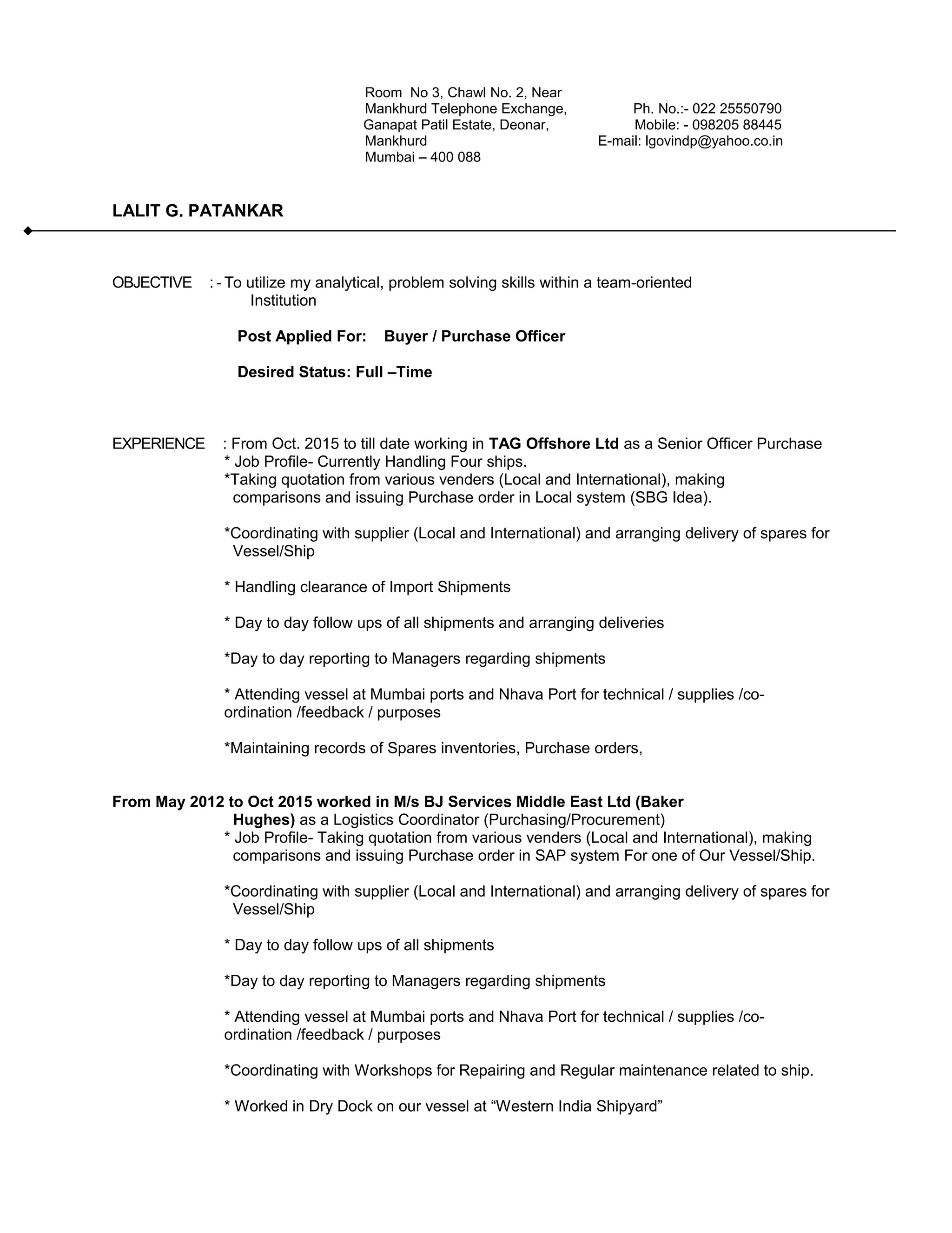 RESUME_LALIT | PDF
