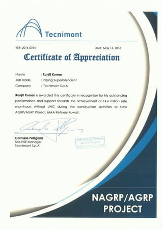 Certificate of Appreciation | PDF