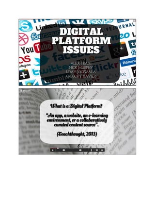 Digital platform issues presentation | PDF