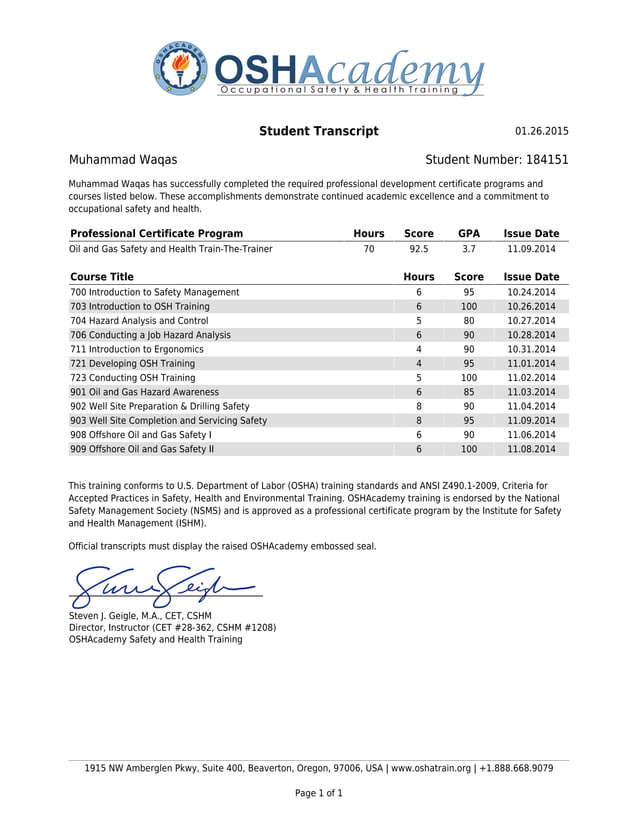 student_transcript | PDF