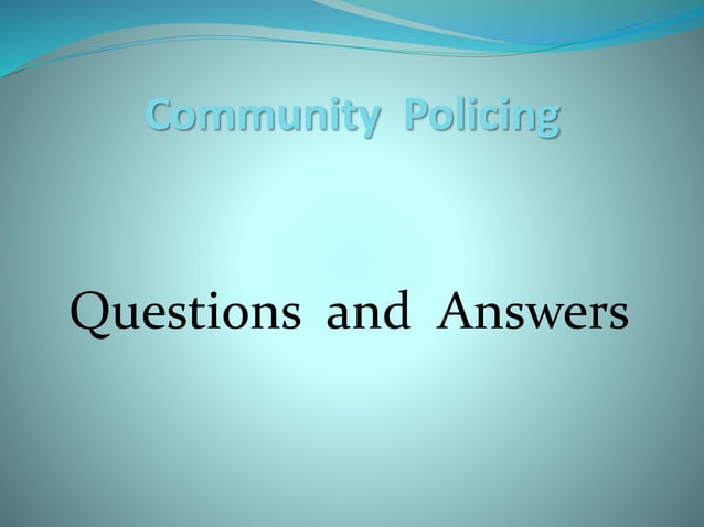 community policing slides | PPTX