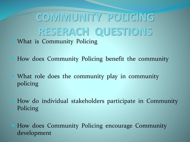 community policing slides | PPTX