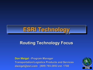 ESRI Routing | PPT | Geography | Science