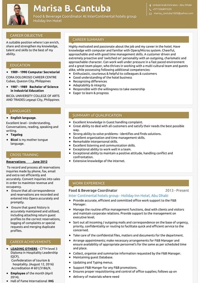 Marisa updated cv 2017 | PDF