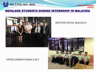 INTERNSHIP-PRESENTATION TO HOTEL.. 08.03.2016