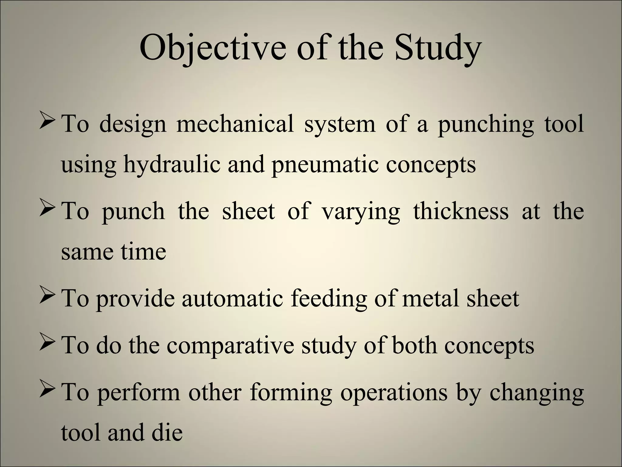 Low Cost High Speed Hydro Pneumatic Punching Machine | PPT | Physics ...