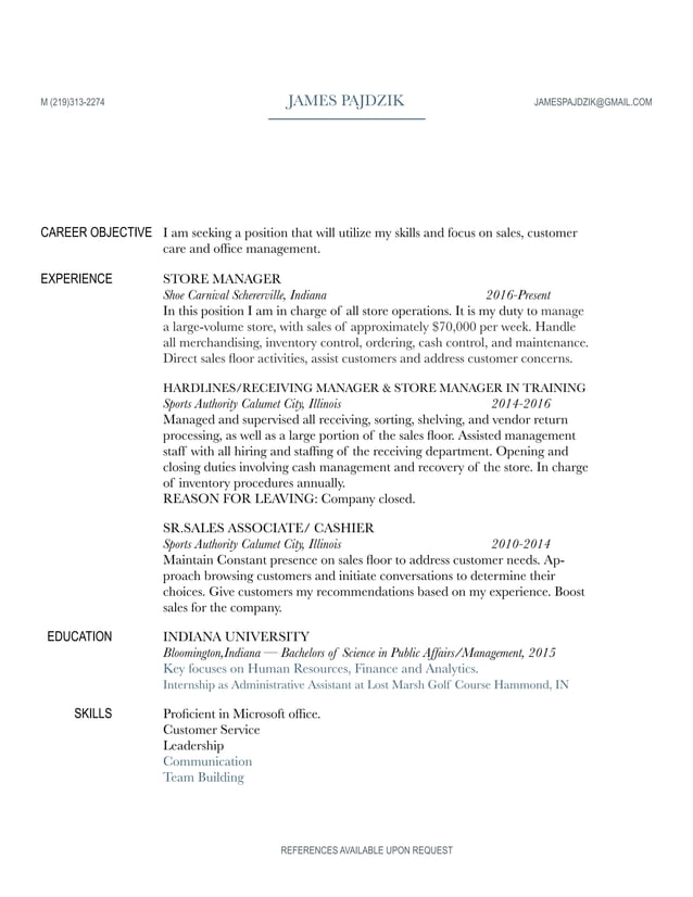 James Resume 2016 | PDF
