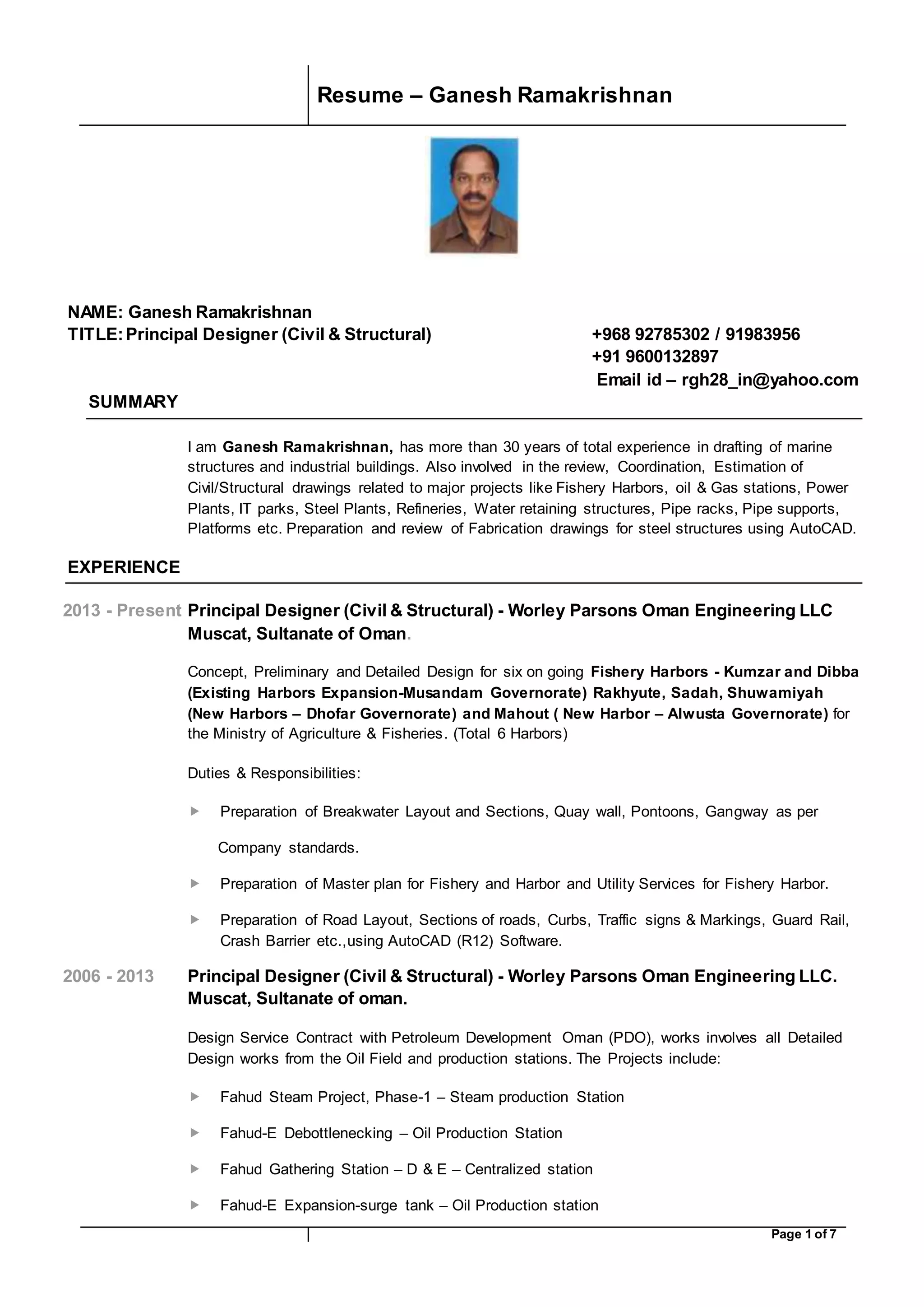 Resume - Ganesh Ramakrishnan | PDF