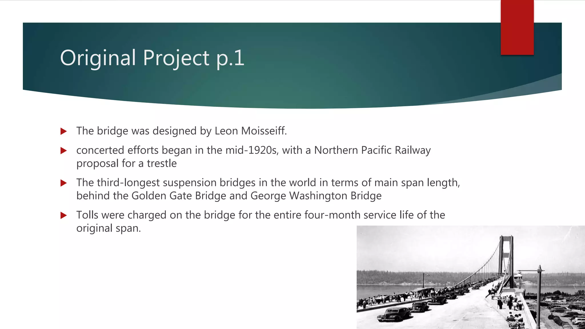Tacoma Narrows Bridge Presentation | PPTX