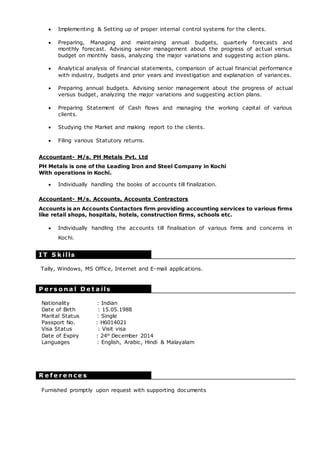 CV Iqbal Tk ACCA | DOCX | Business Accounting & Finance | Business
