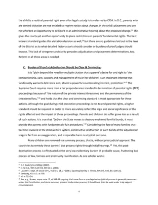 Improving Burdens of Proof and Standards in D.C.'s Child Welfare ...