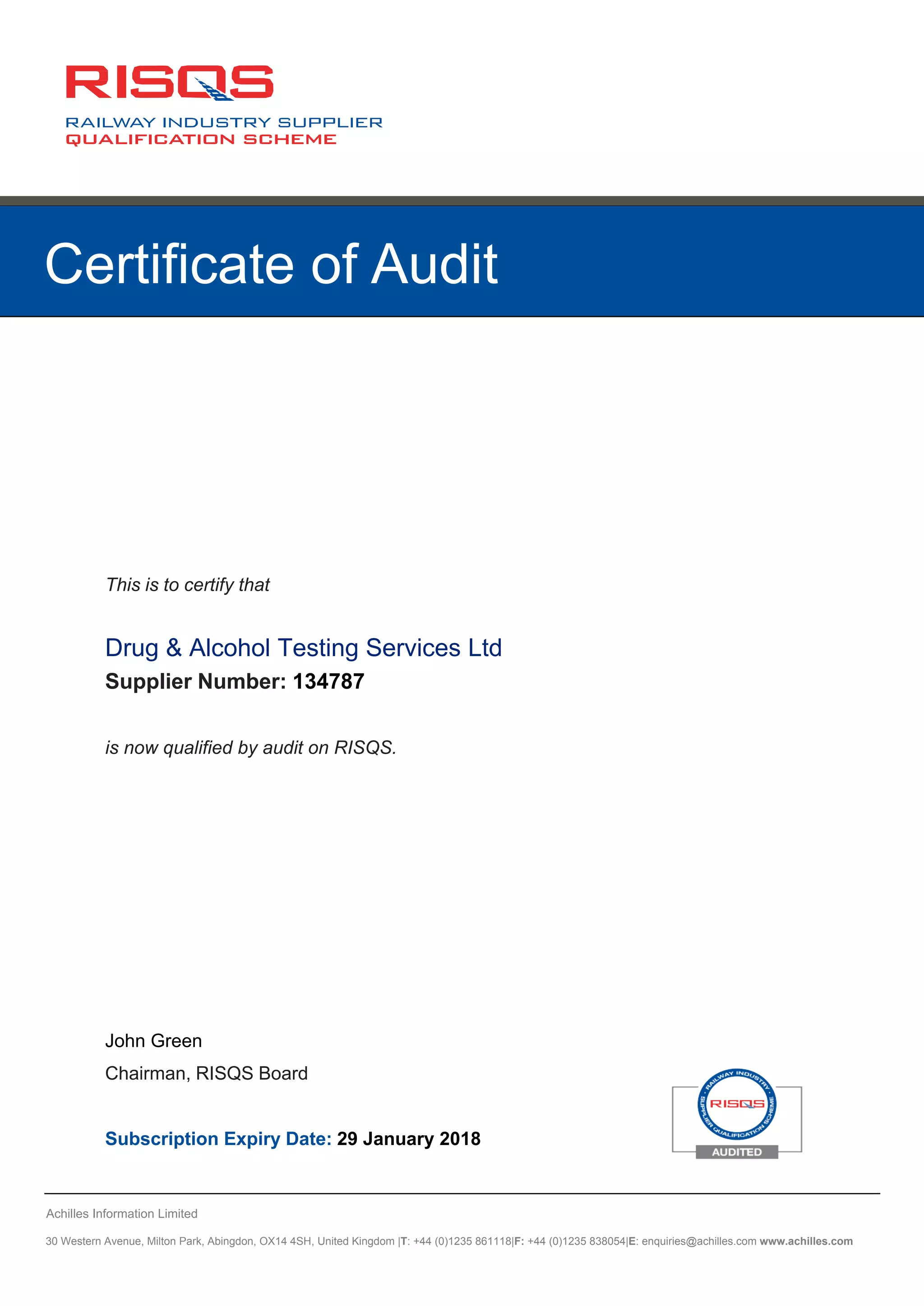 2017 Audit Certificate (4) | PDF