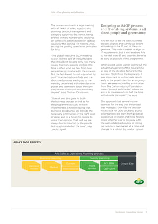 The making of Arla tactical decision process (S&OP) | PDF